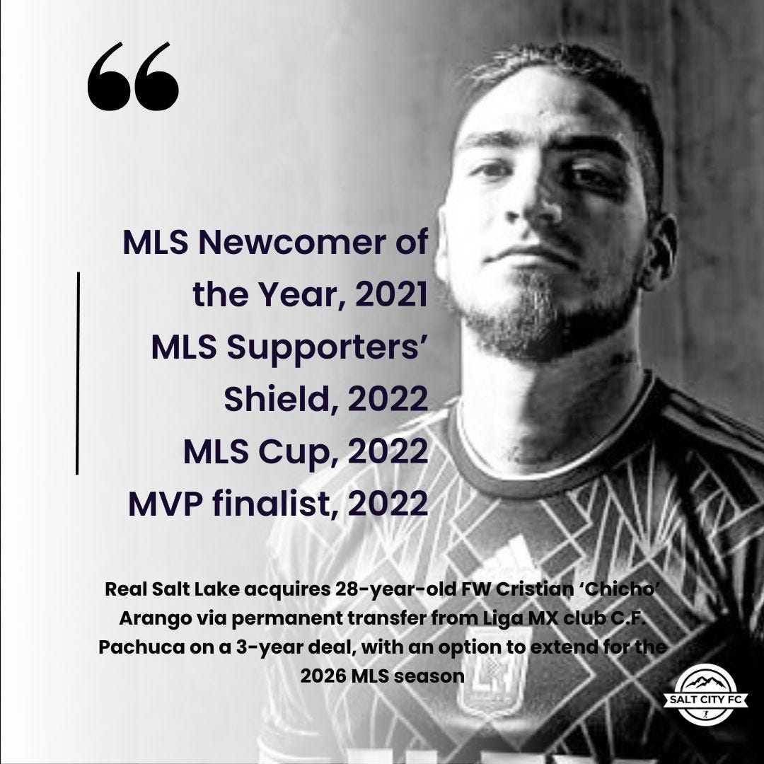 Is Chicho Arango worth his Designated Player price tag for Real Salt Lake?