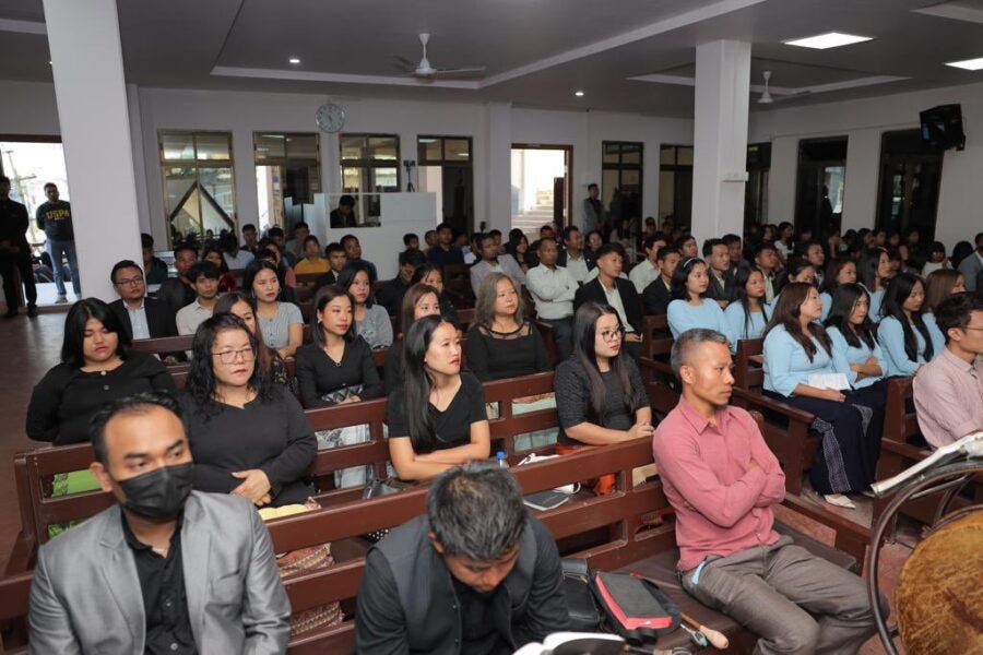 A Gallery Of The Faithful Gathering For Church. Album 10