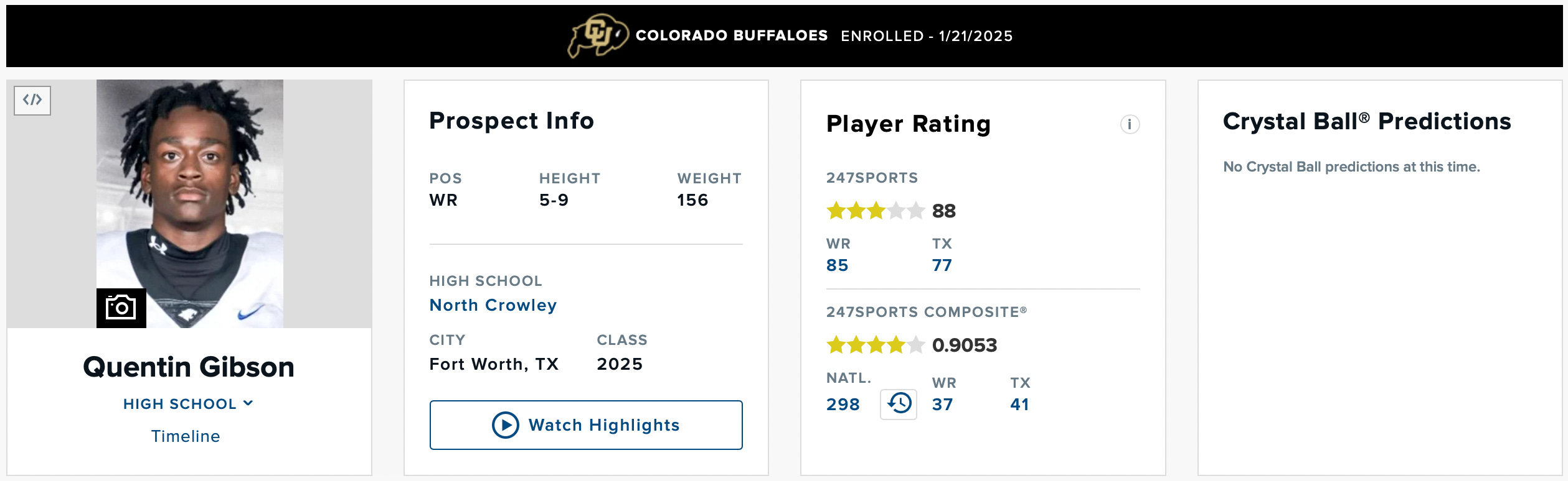 Colorado's Quentin Gibson Might be the Best Receiver not Named Dakorien ...