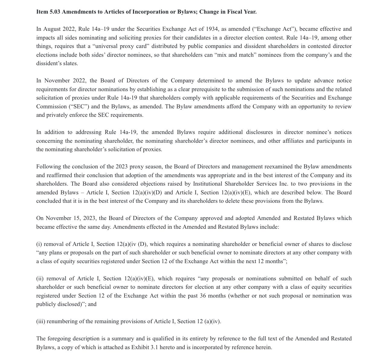 Proactive UPC Bylaw Reversal - Mr. CorpGov Substack