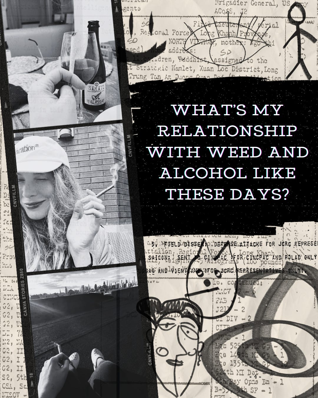 What's my relationship with weed and alcohol like these days?