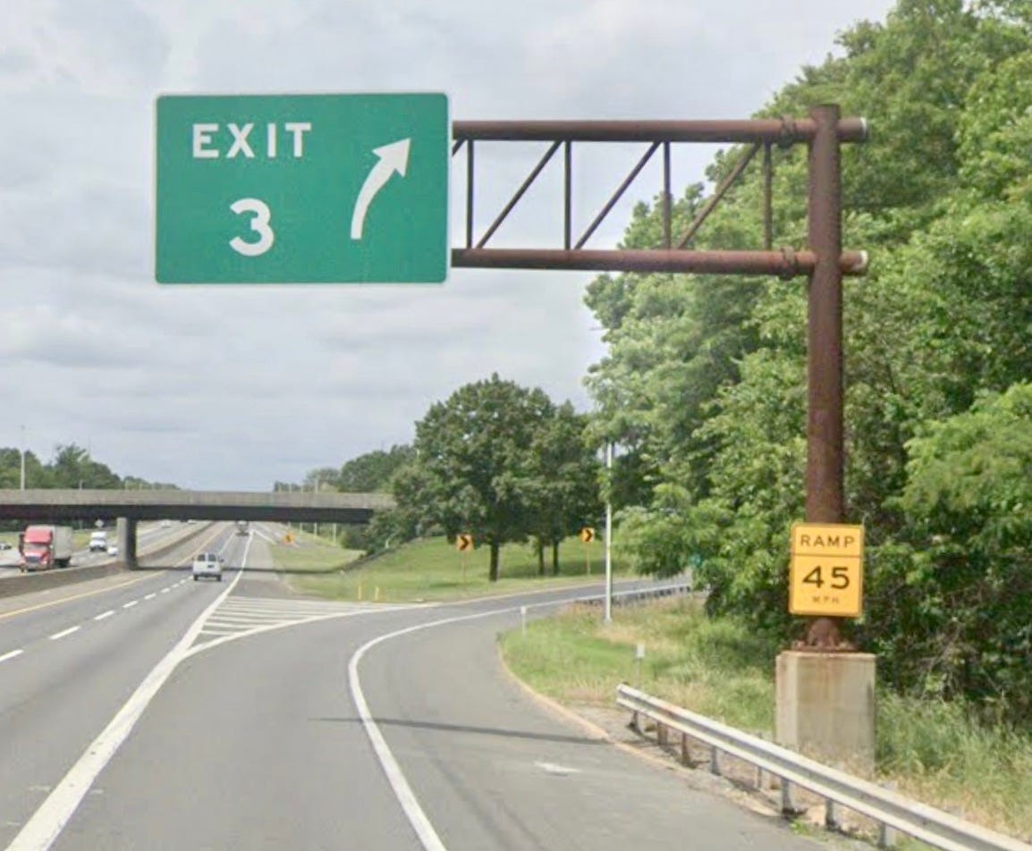 The Very Strange Exit Signs on the New Jersey Turnpike