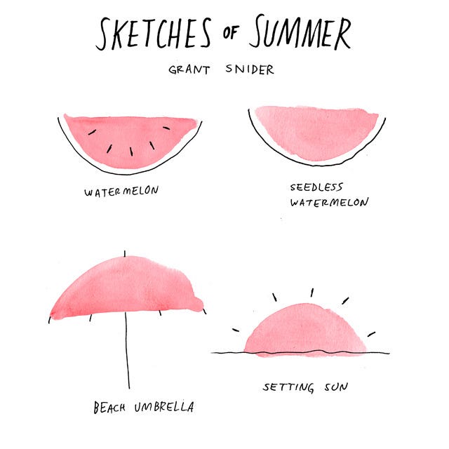 Sketches of Summer - by Grant Snider - Incidental Comics