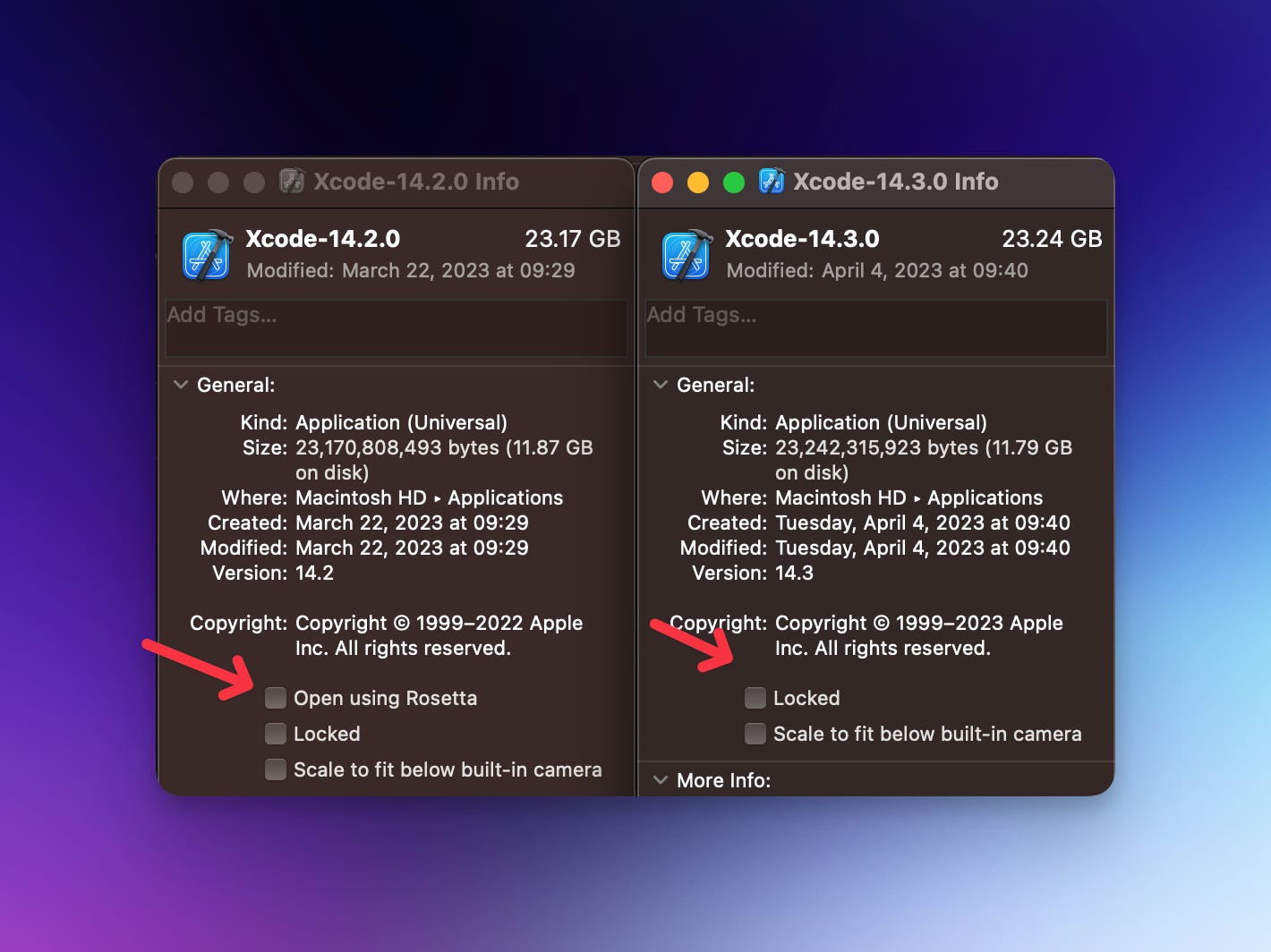 🦾 How to run xcodebuild using Rosetta on Xcode 14.3+ 🦾 How to run xcodebuild using Rosetta on Xcode 14.3+
