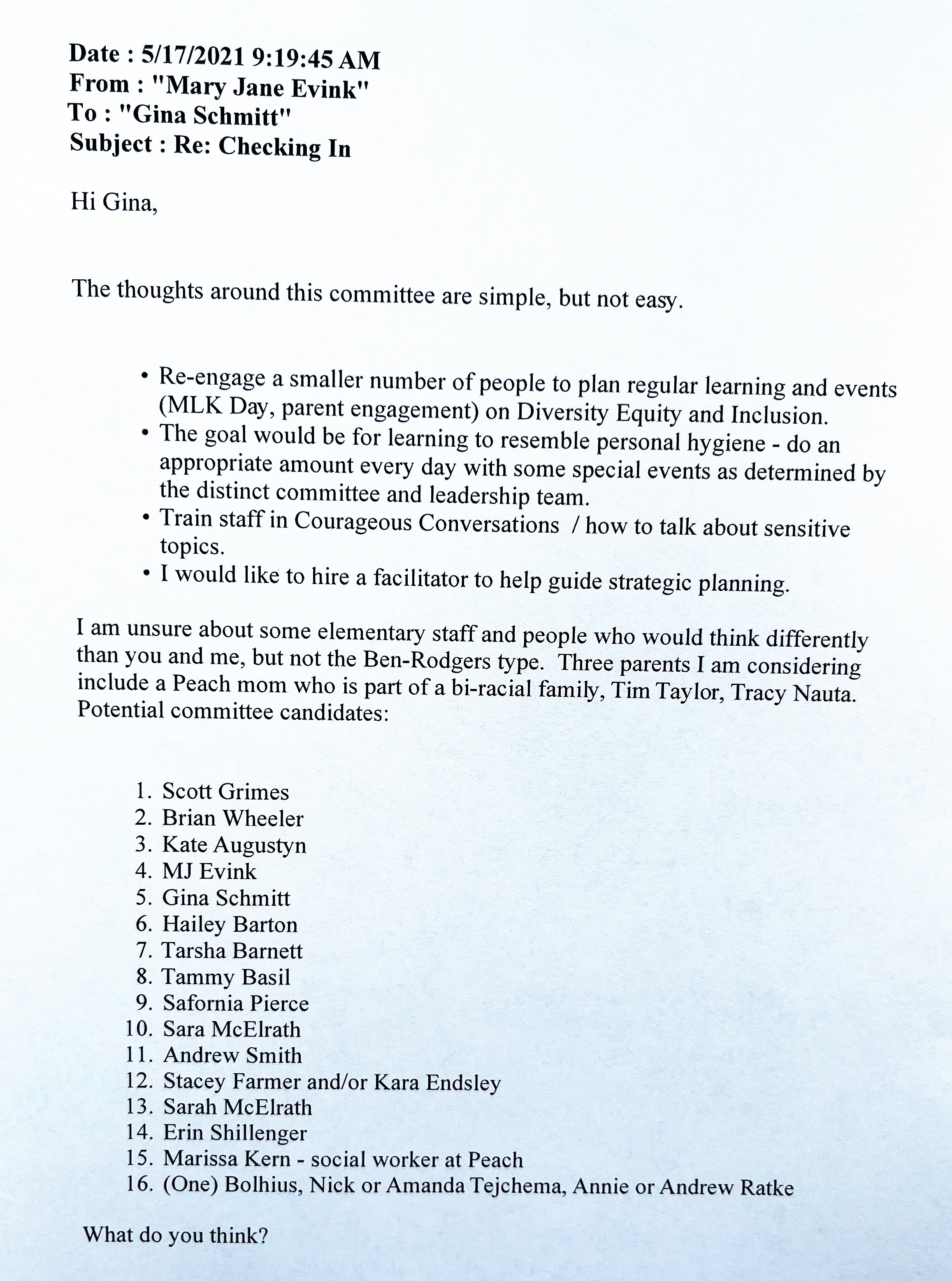 GHAPS DEIB Committee Pushes Forward - by Concerned Parent