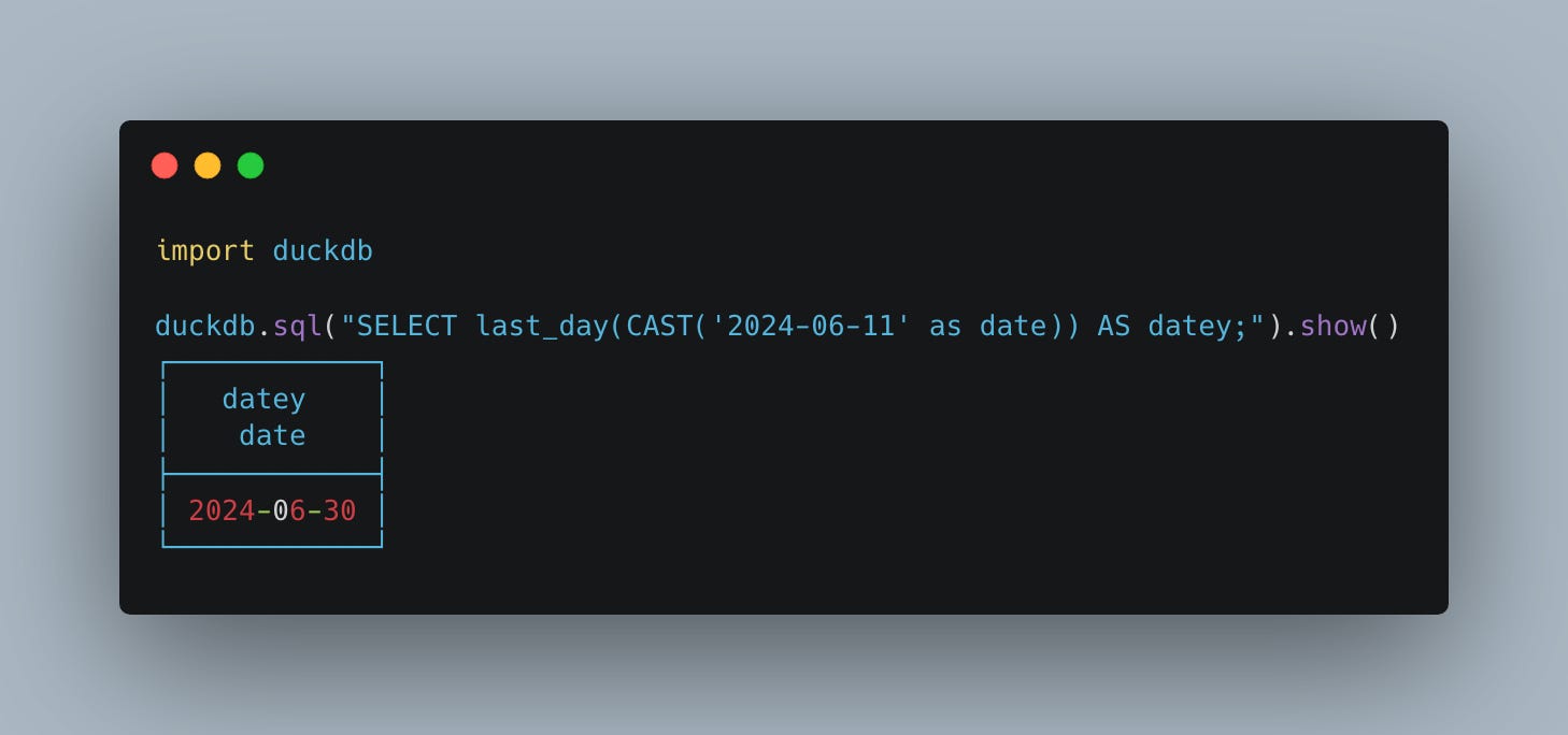 Date and Time Manipulation with DuckDB - by Daniel Beach