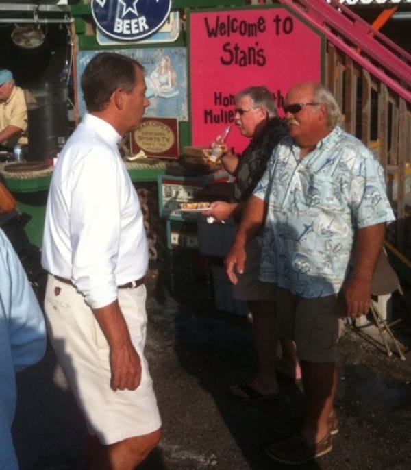 Ohioan Boehner Wows Florida Crowds With Tropical Tan