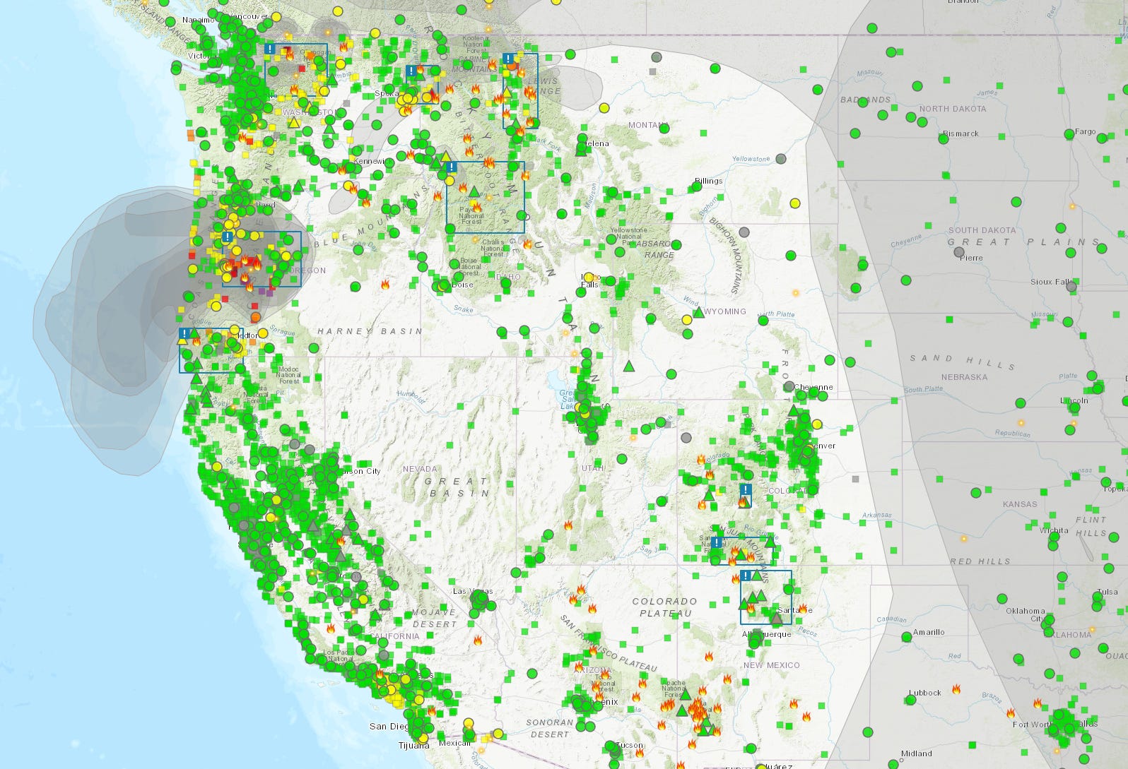 North America Fire And Smoke Map - August 15th, 2023