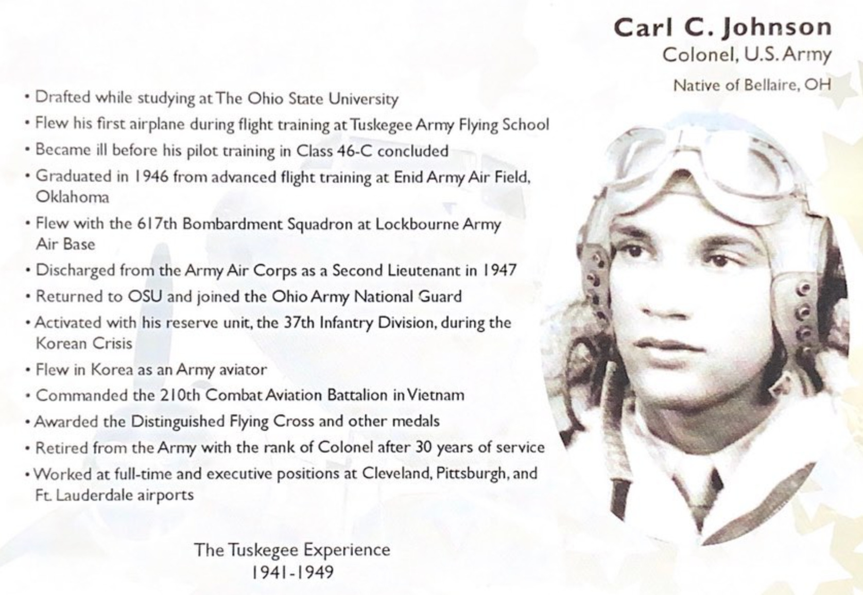 Last of the Tuskegee Airmen, Col. Carl Johnson, Dies, John Marshall ...