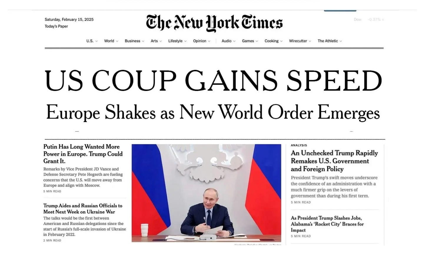 US Coup Gains Speed - by Carole Cadwalladr