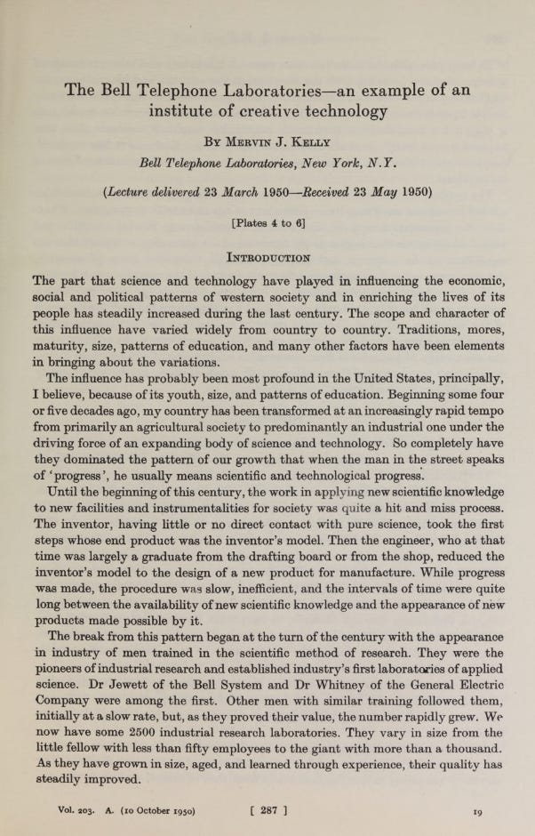 Bonus: More details on how Bell Labs operated