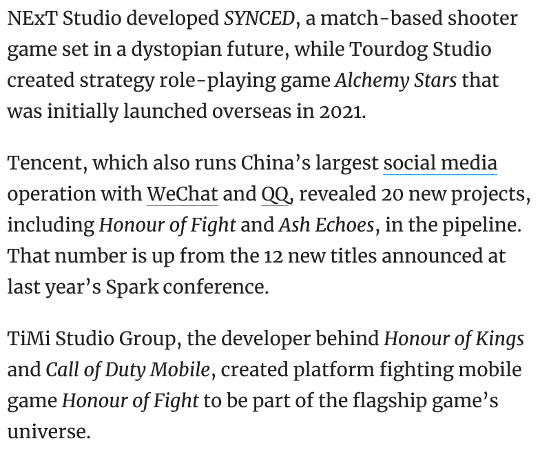 Tencent unveils over 30 video game updates and new projects as it ...