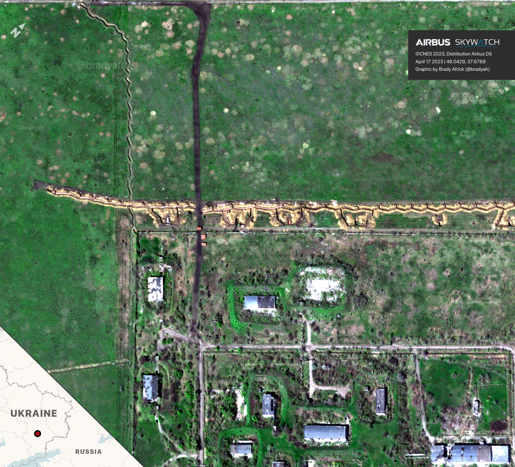 Russian field fortifications in Ukraine