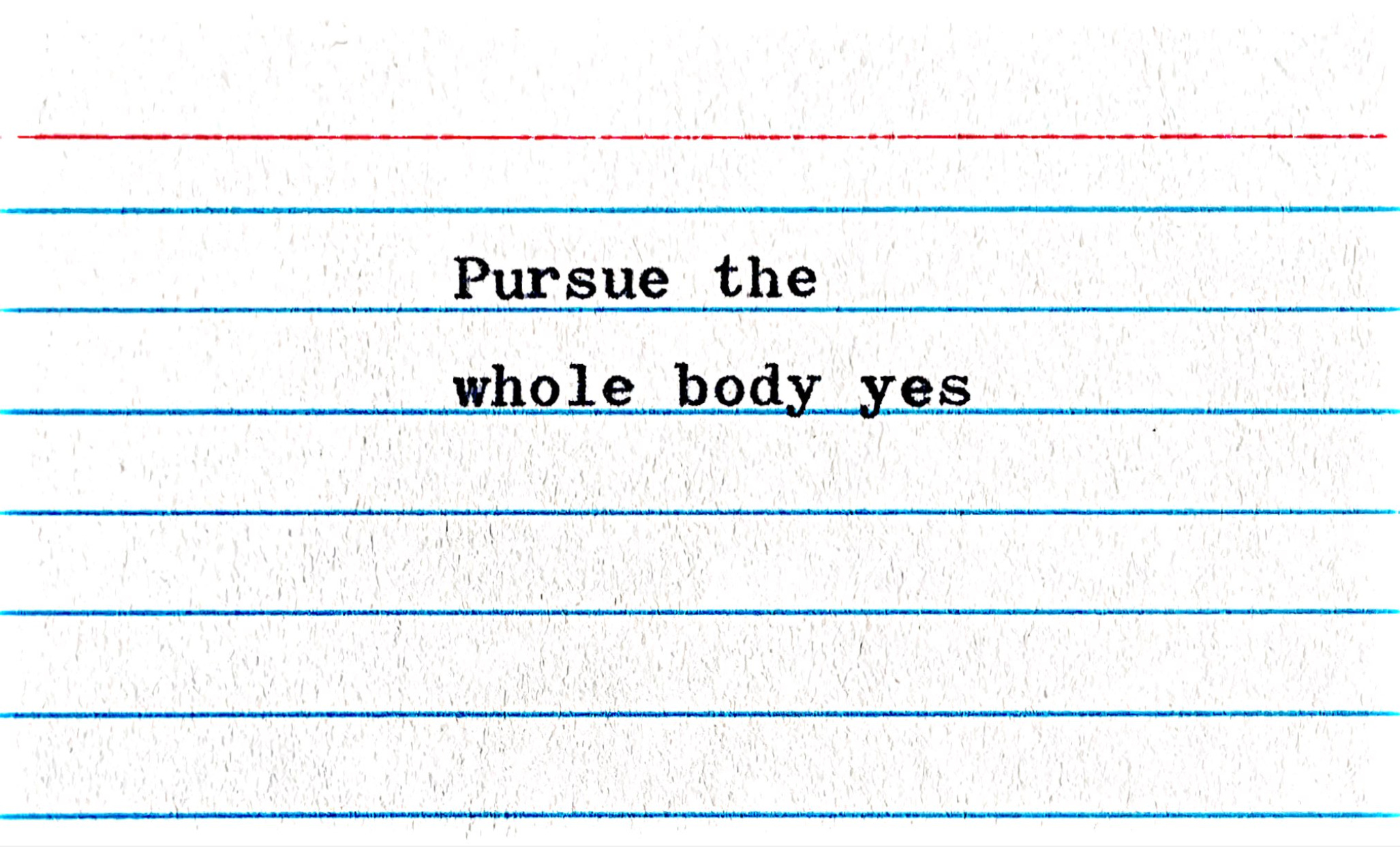 Pursue the whole body yes - by V Sri - Microprinciples