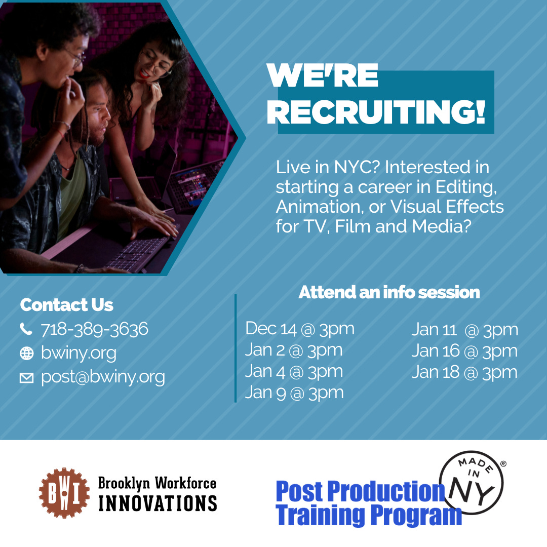 Post Production Training Program is BACK!