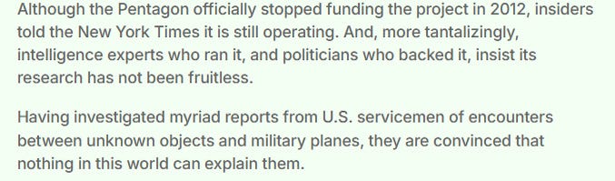 Pentagon's Secret UFO Data Retrieval Program 'Immaculate Constellation ...