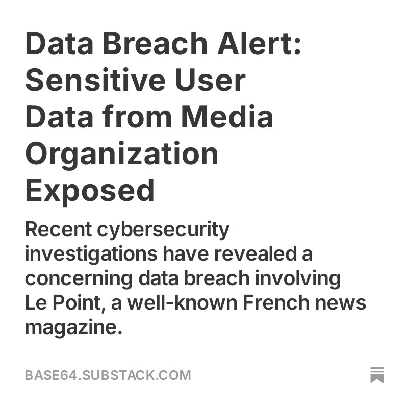 Data Breach Alert: Sensitive User Data from Media Organization Exposed