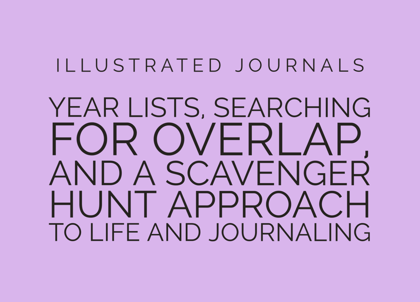 An “I am List,” Overlaps, and Year Lists - by Amy Cowen