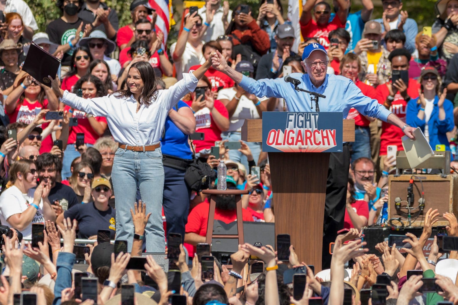 What's going on with these Bernie/AOC rallies?