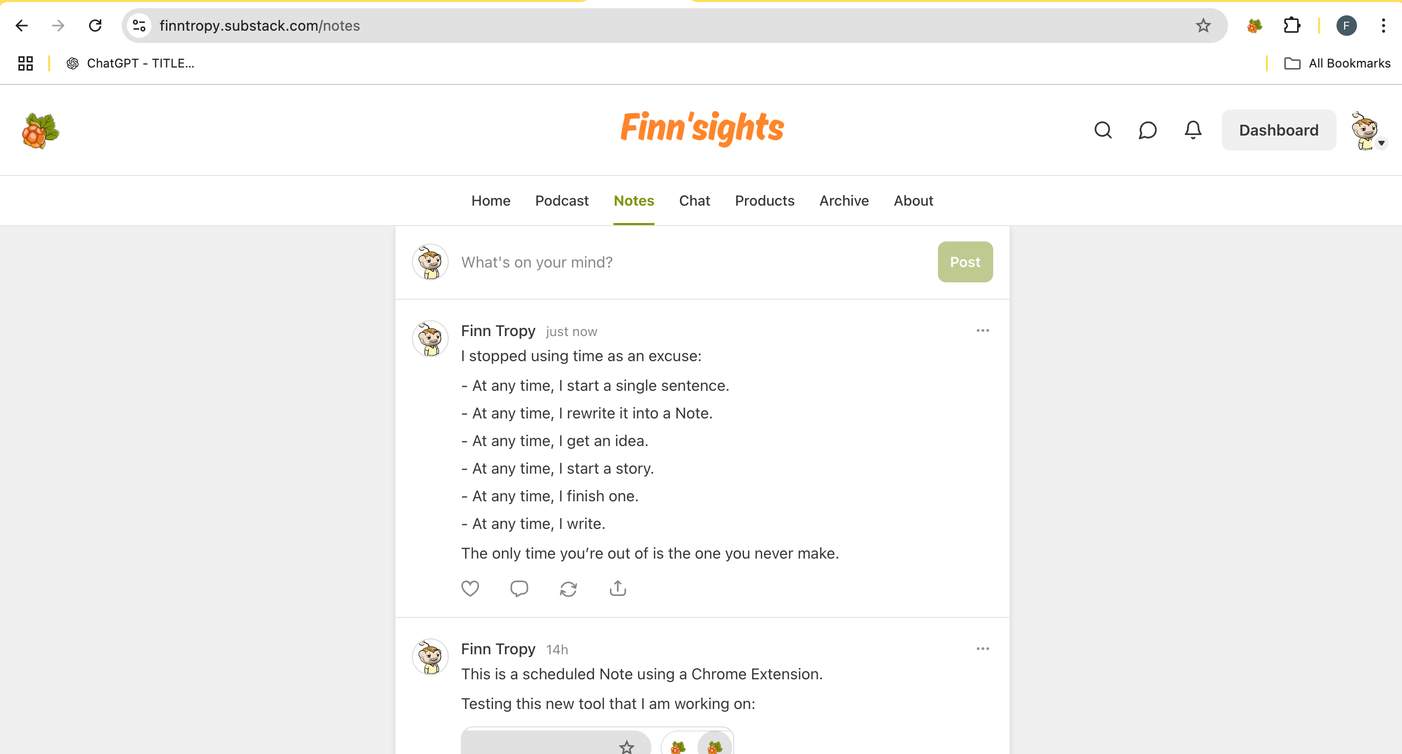How To Schedule Notes on Substack - by Finn Tropy