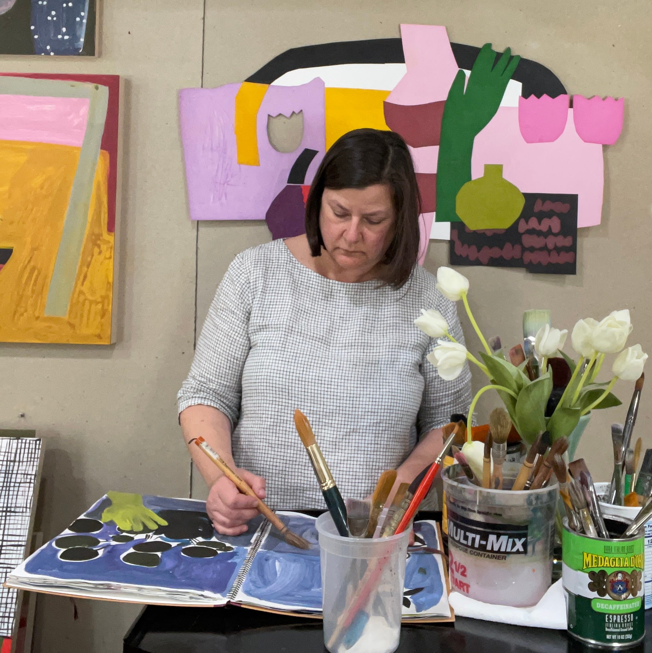 Nancy Gruskin, painter, collage artist, teacher