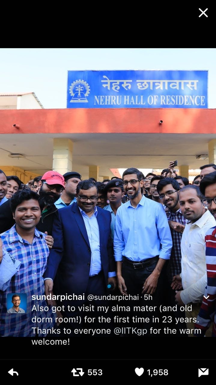 Why CEO of Google - Sundar Pichai replied to my email?