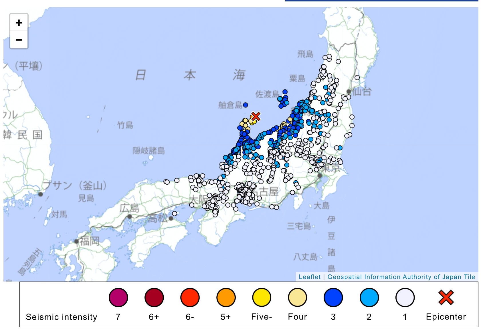 M5.8 earthquake strikes Noto Peninsula, Japan