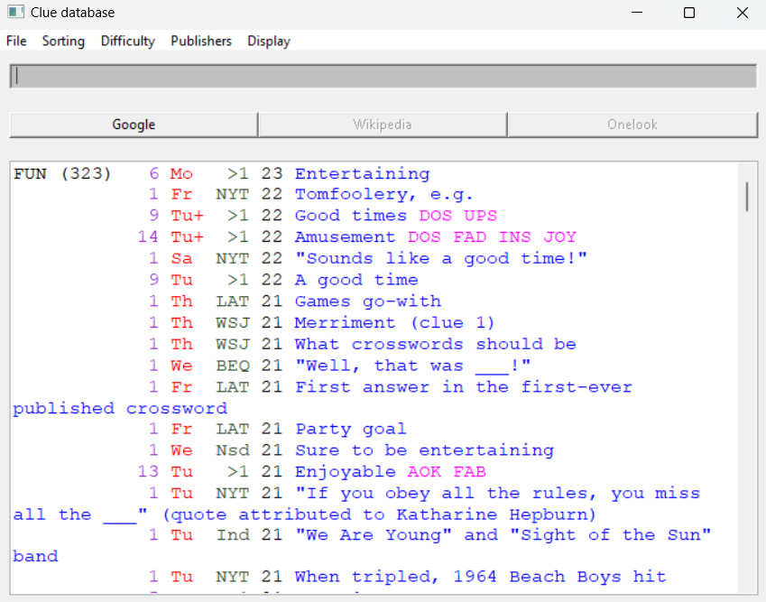 A Final Edition for the Clue Database - T Campbell's Grid