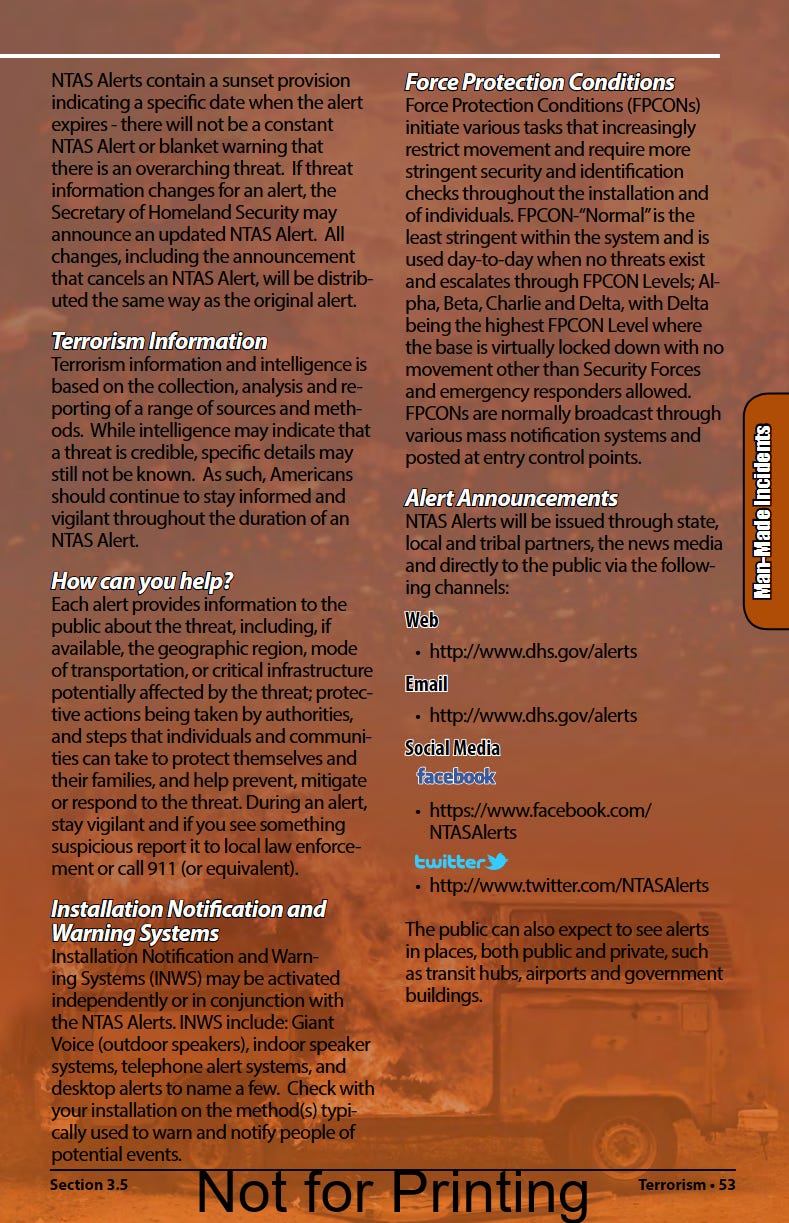 Air Force Emergency Preparedness Guide - by Defcon Level