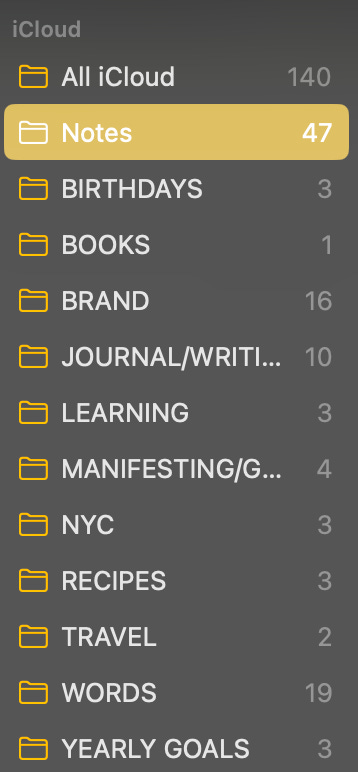 a peek inside my notes app - by megan crean