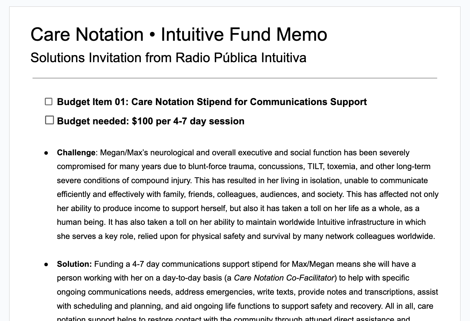 Fund Memo - by IPR with Mack Morris