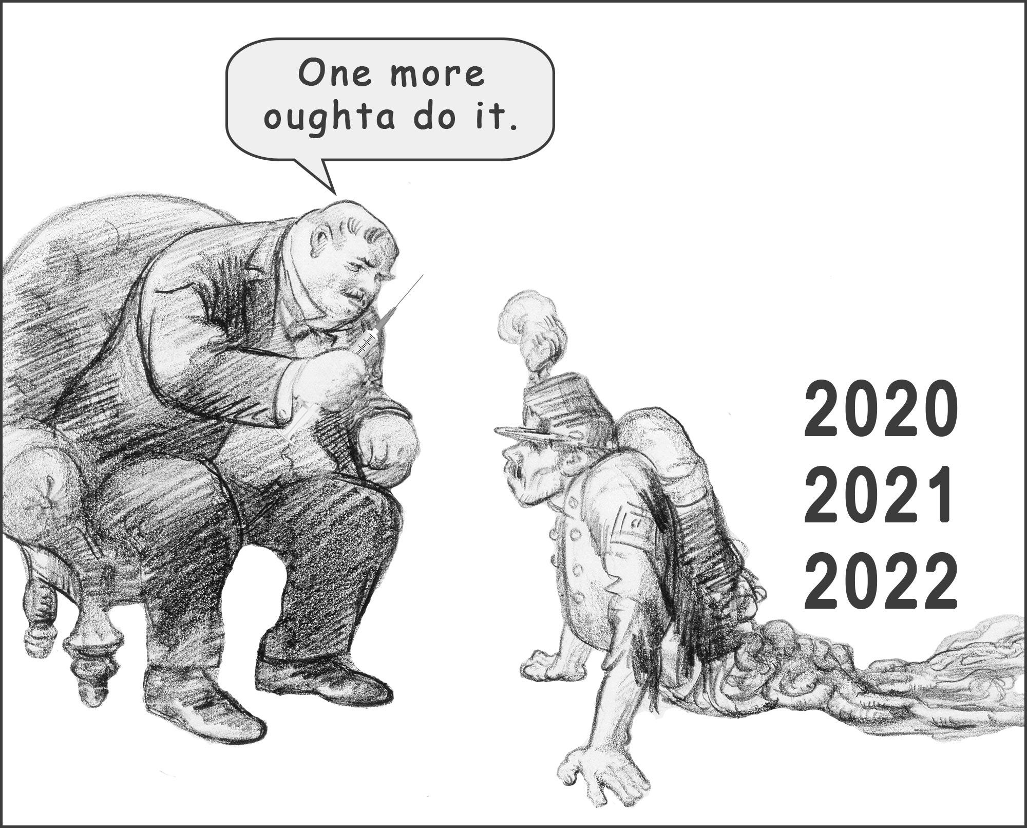 Vintage Political Cartoon Repurposed: One More Oughta Do It