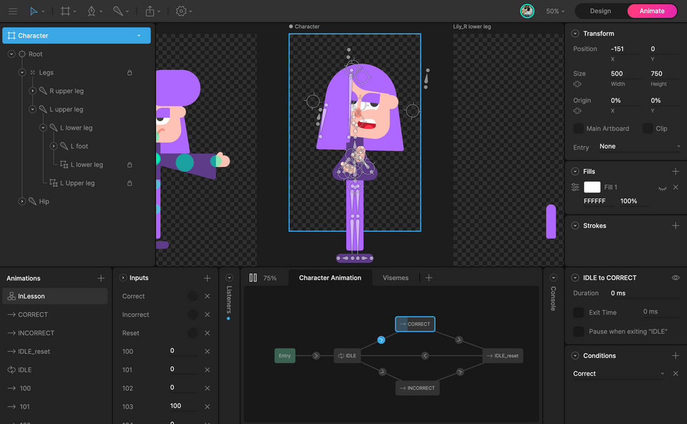 How exactly is Duolingo using Rive for their character animation?