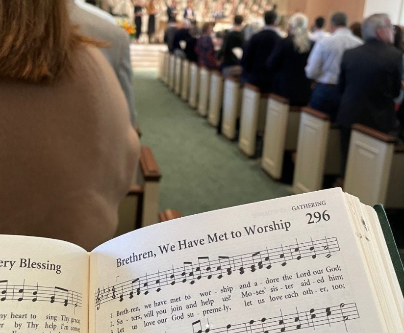 A Gallery Of The Faithful Gathering For Church. Album 7