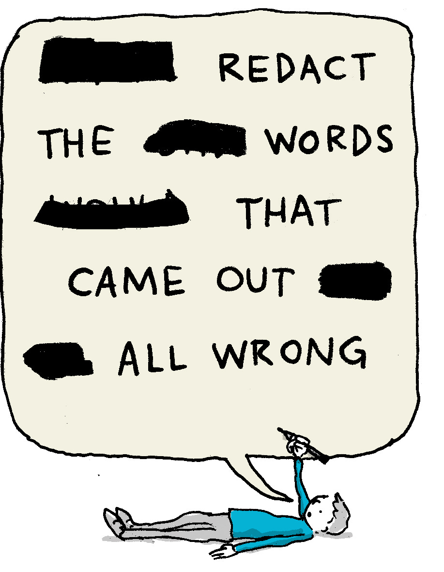 Corrections - by Grant Snider - Incidental Comics