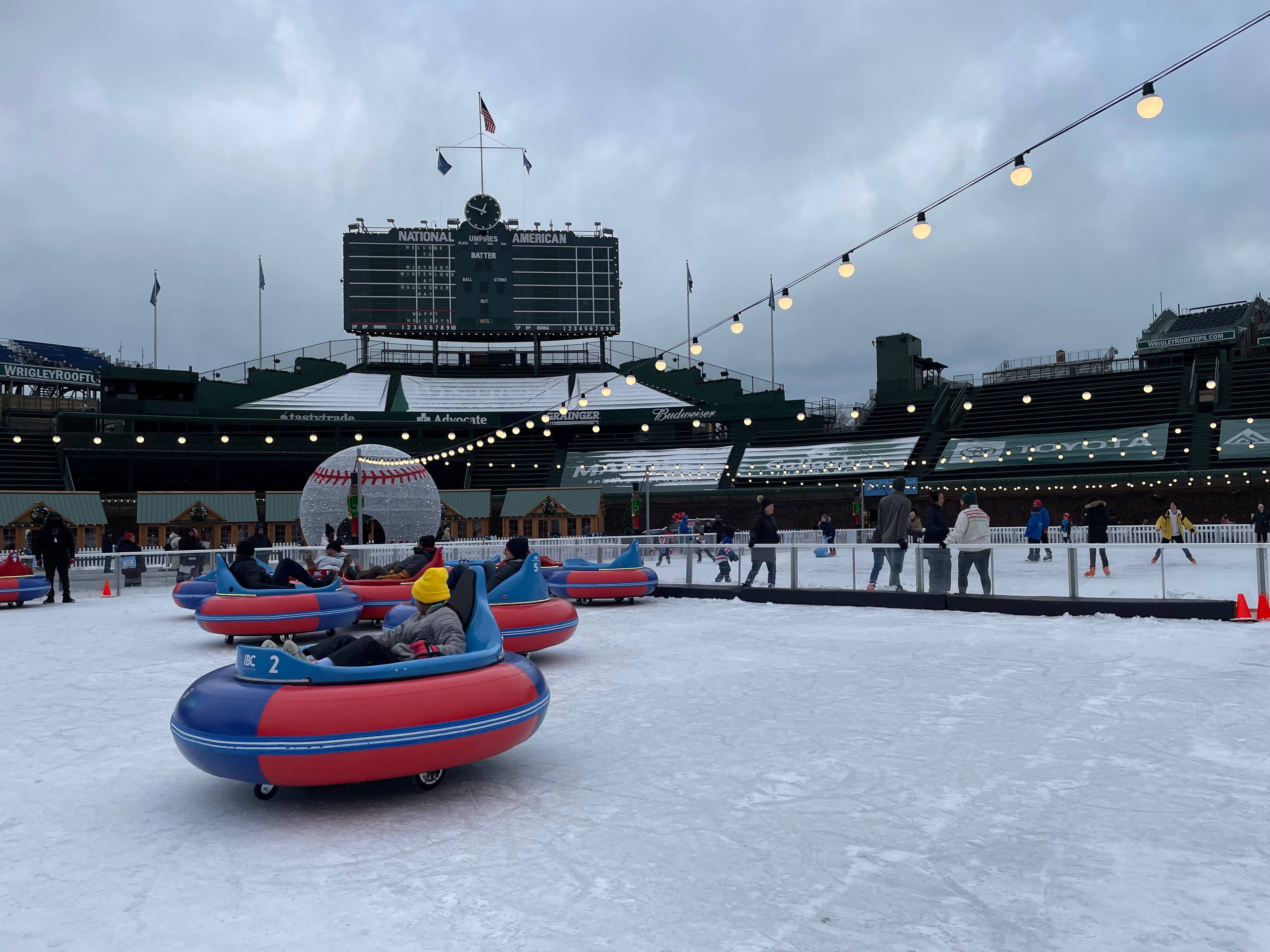 Having Fun On the Ice at Wrigley Field