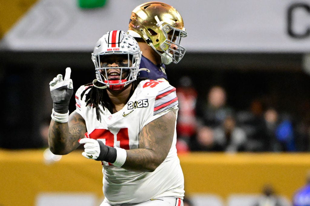 Lions hold steady with No. 28 pick, select Ohio State defensive tackle ...