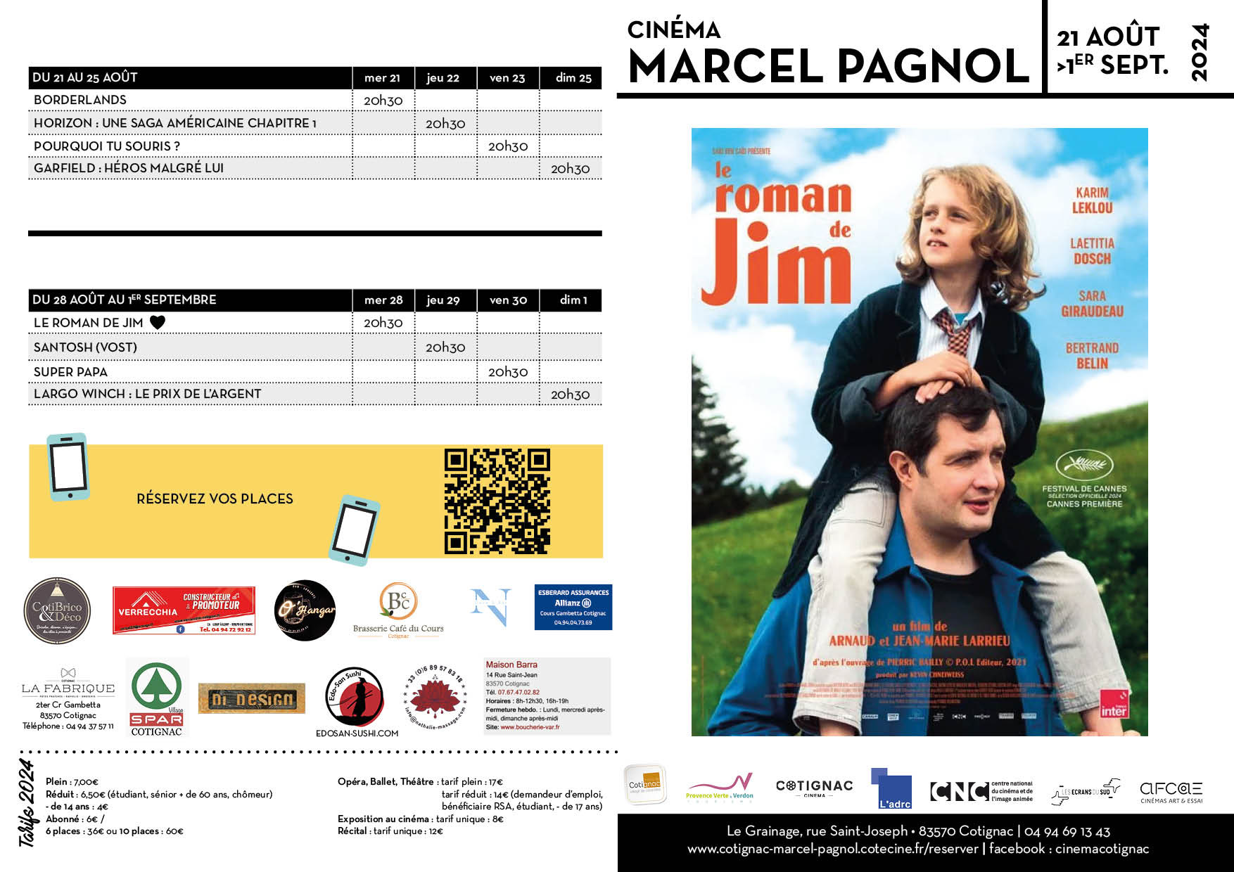 Voici le nouveau programme d'août - by Cotignac Cinéma