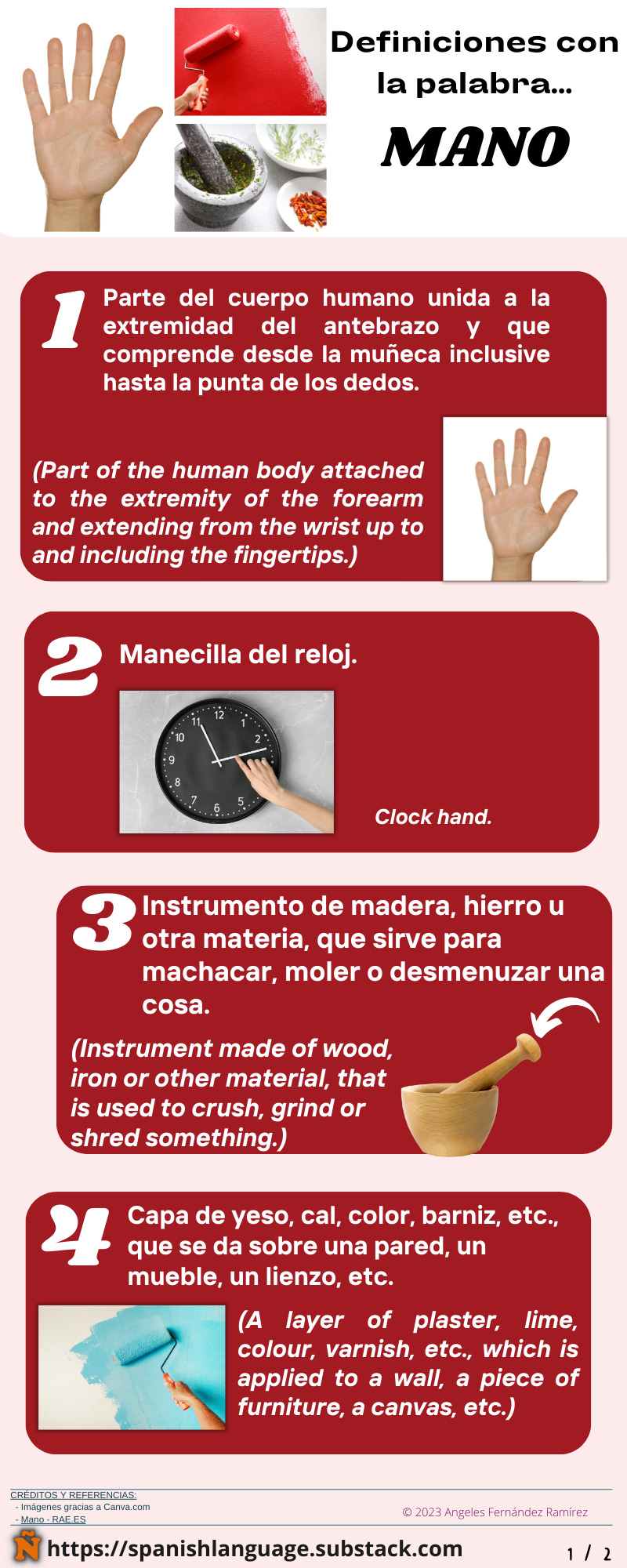 Uses and Expressions of the word "MANO" in Spanish. (#008)
