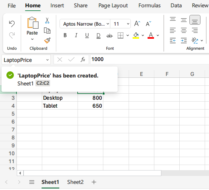 Name Manager In Excel Online? - by Dash - Automation Rookie