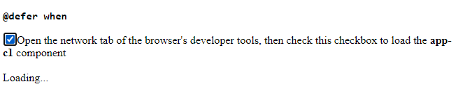 New Angular 17 feature: deferred loading