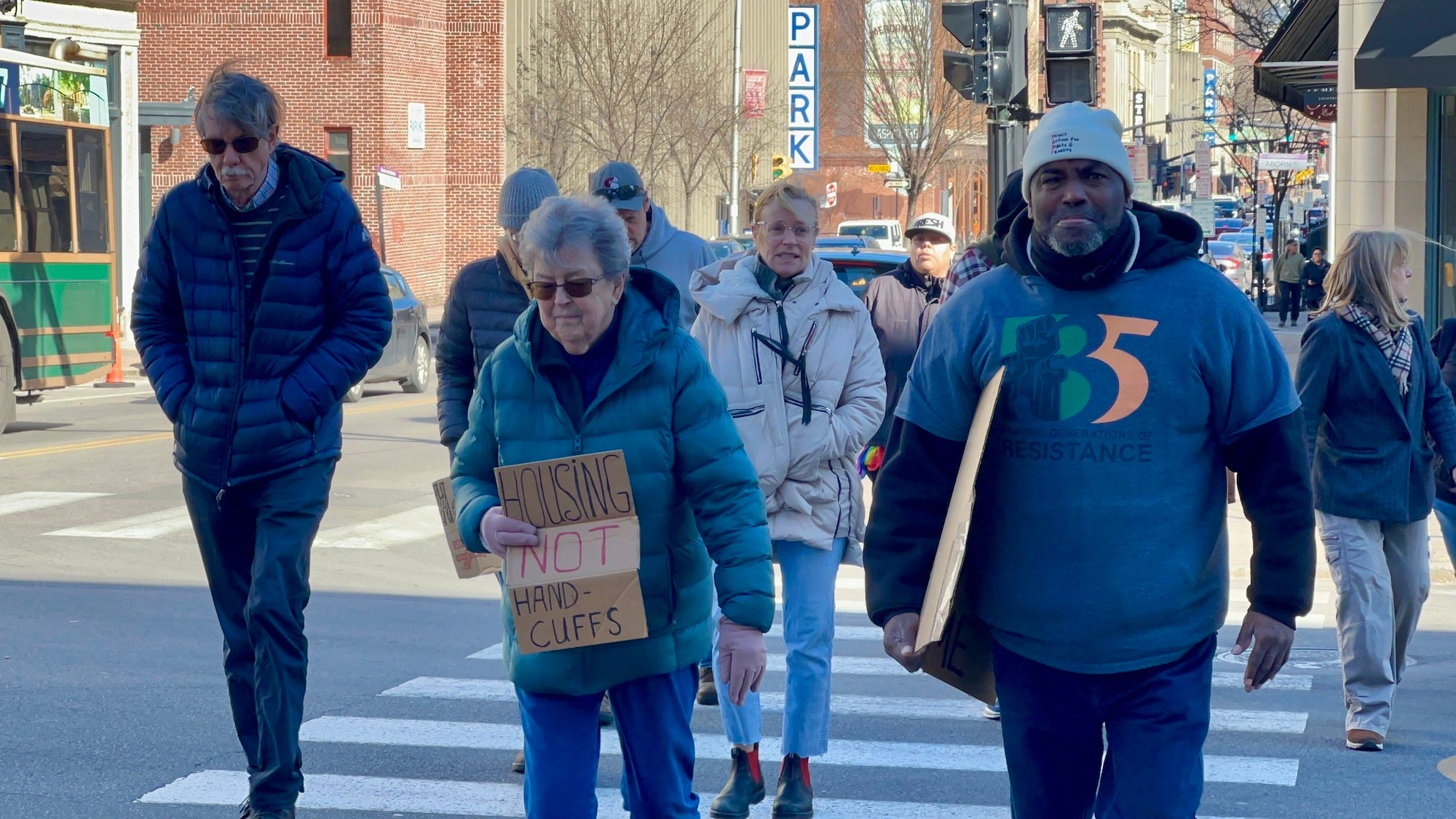 Dozens gather outside Providence Public Safety Building to protest ...