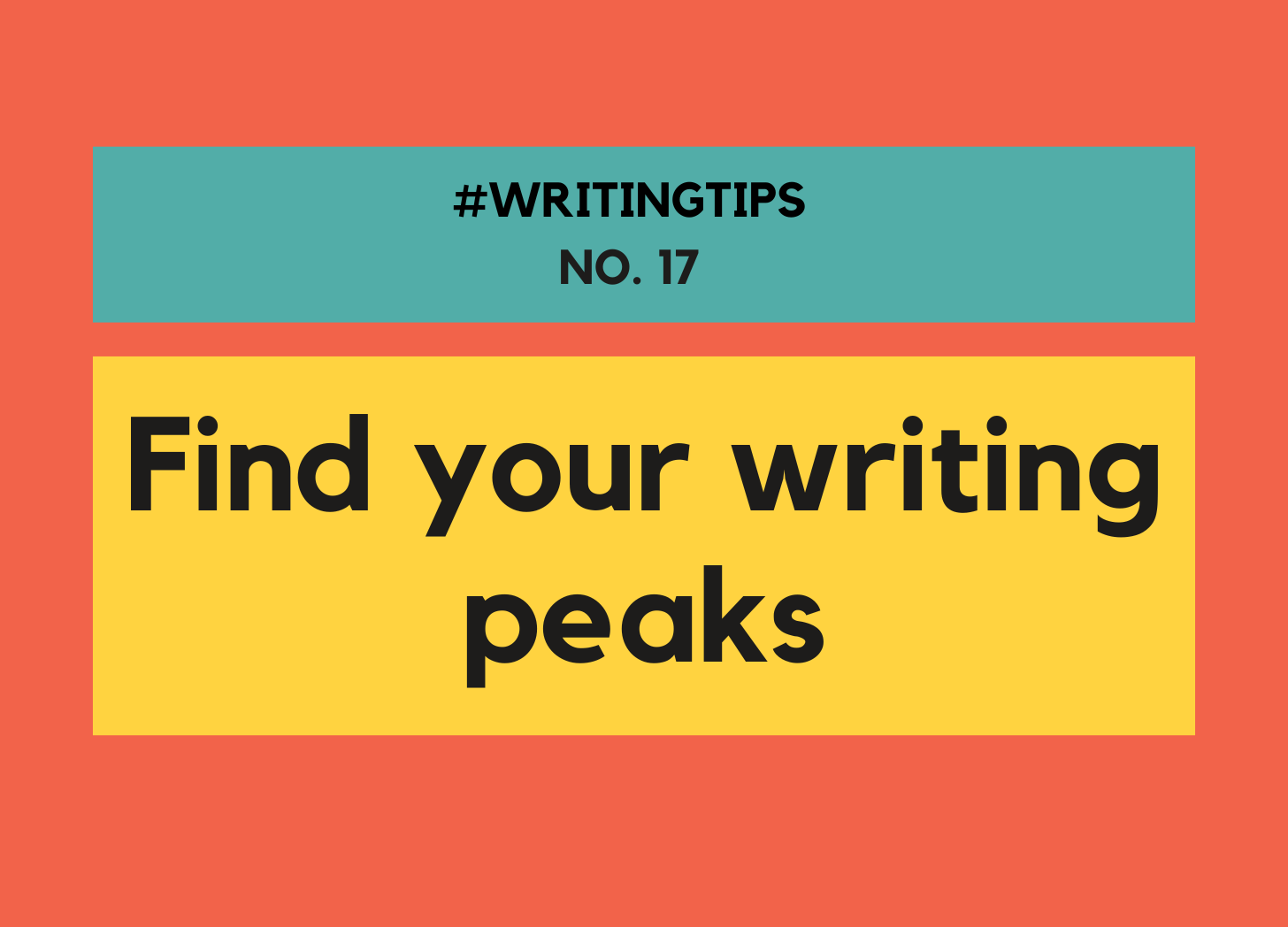Tip 17: Find your writing peaks at the end of year