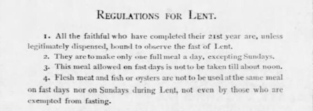 The Year Without a Lent? Fasting and Abstinence in the Modern Age