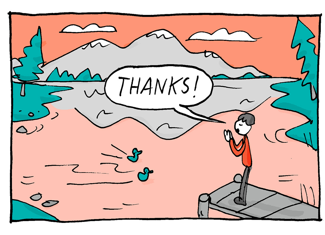 Thanks - by Grant Snider - Incidental Comics