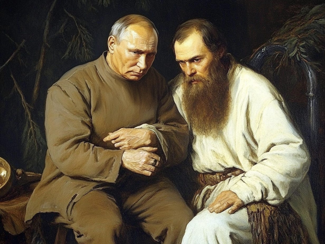 Putin and Dostoevsky - by Mikhail Zygar - The Last Pioneer