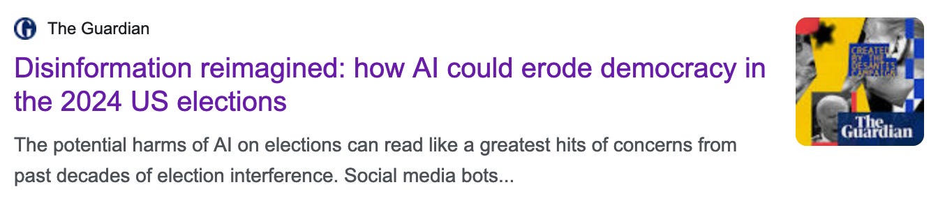 AI-based disinformation is probably not a major threat to democracy ...