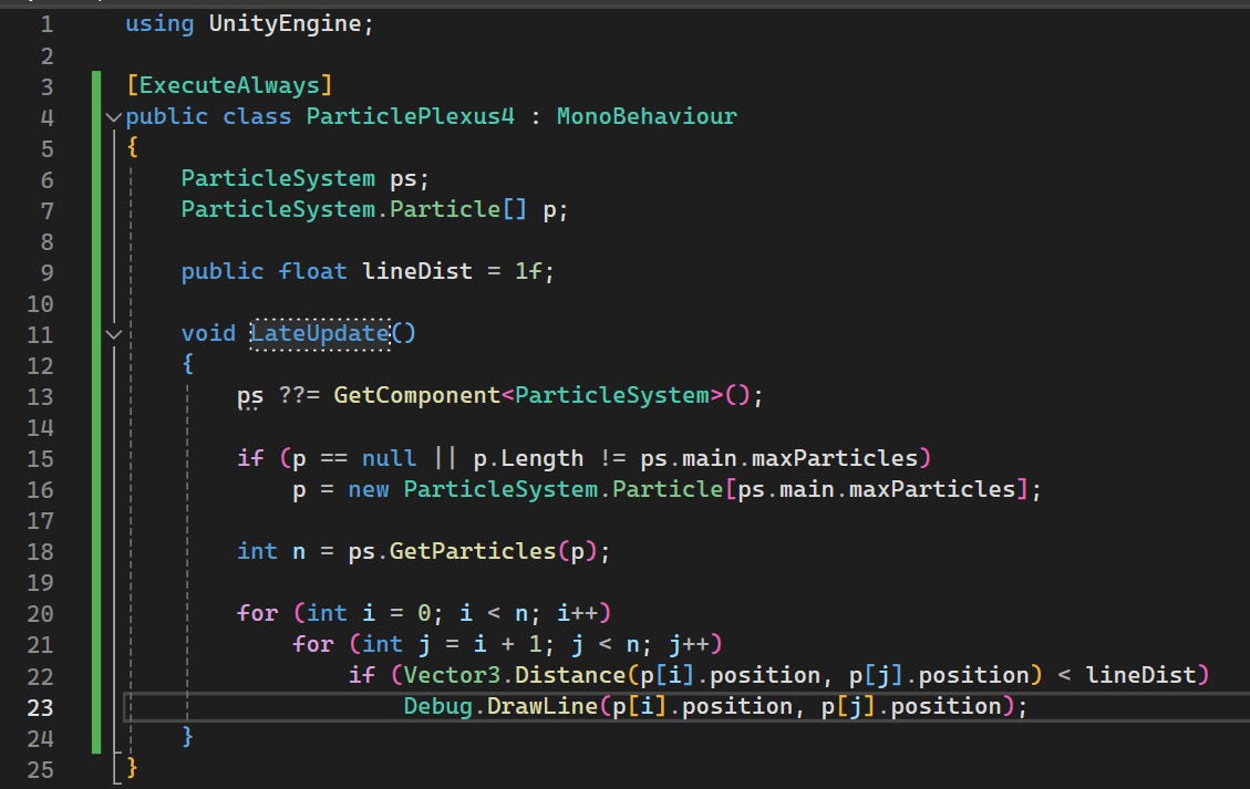 Unity Tutorial Particle Plexus Part 1