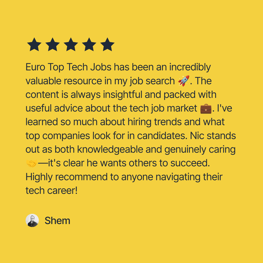 Euro Top Tech Jobs: 4000+ High-Paying Dev Jobs in Europe and remotely.