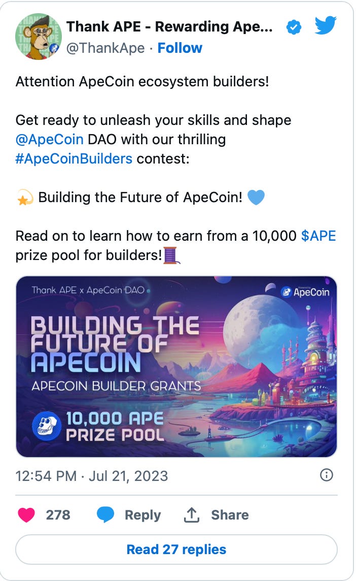 APECOIN DAO-N Low #26 - by The Bored Ape Gazette🍌